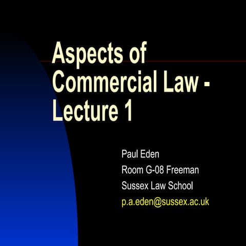Lecture for law module at university of law | PPT