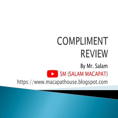 KELAS 10 SMA WAJIB PERTEMUAN 5// Compliment review | PPTX