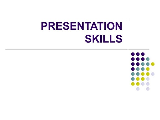 Improving presentation skills | PDF