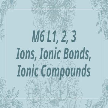 Formation of Ions | PPT