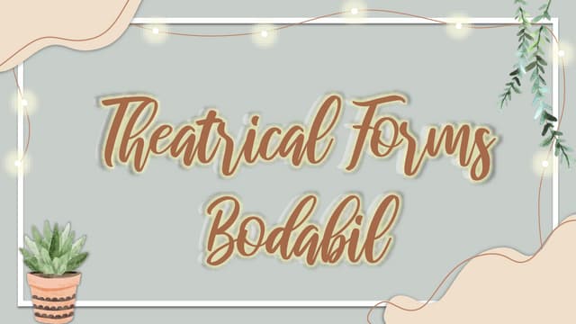 Philippine theatre | PPTX