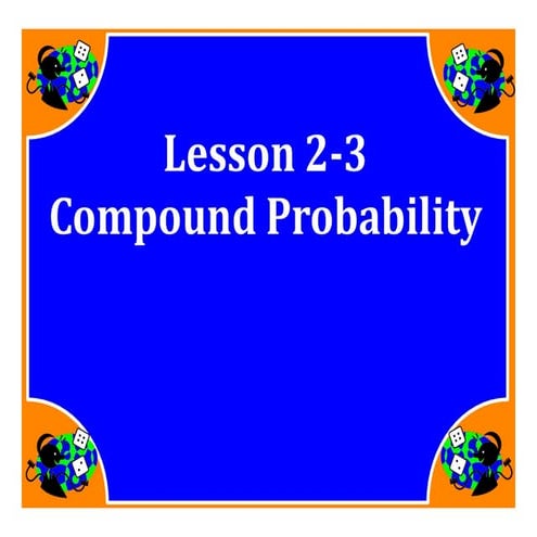 M7 acc lesson 6 3 compound independent probabilityss | PPT