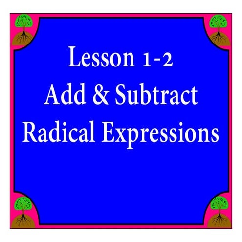 M8 acc lesson 1 3 multiply radical expressions | PDF