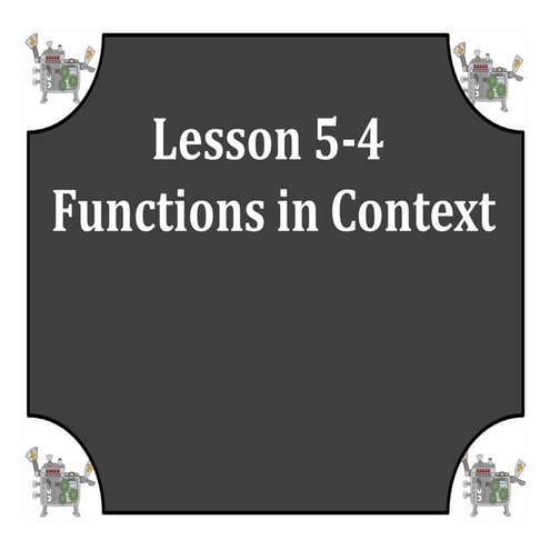 M8 acc lesson 5 4 functions in context | PDF