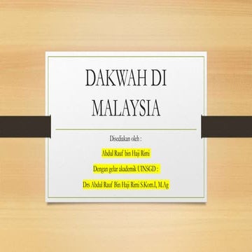 Dakwah di Malaysia Malaysia Malaysia.pptx