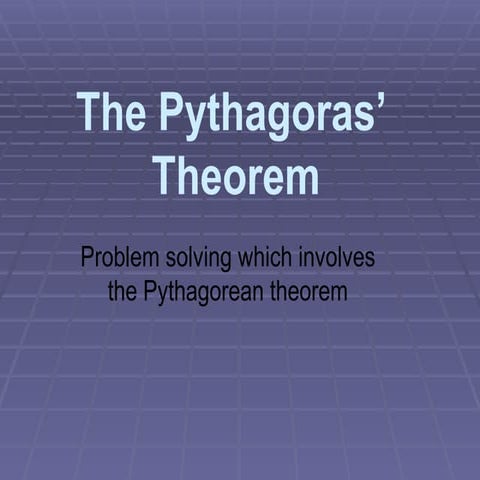 Pythagoras theorem ppt | PPT