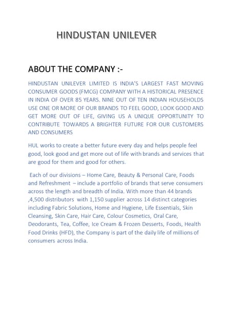 Hindustan Unilever Limited Performance Management System | PPTX