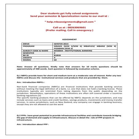 Ma0044 institutional banking.. | DOCX