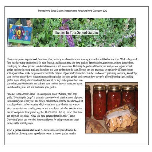 Themes in Your School Garden | PDF | Gardening | Home & Garden