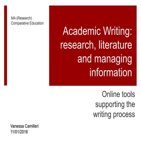 Academic Writing: using online tools | PPT