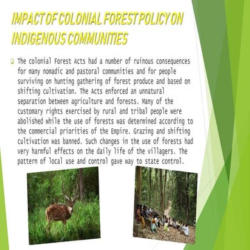 impact of colonial forest policy . | PPTX