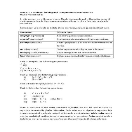 maple+worksheet+2 | PDF