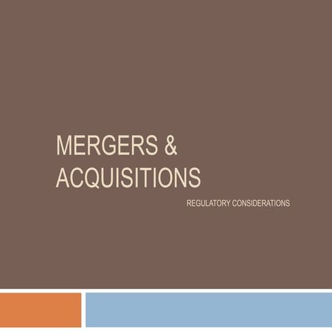 Practical examples of Merger and Aquisition from India | PPTX