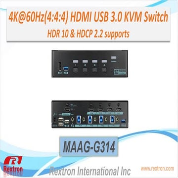 4K@60Hz(4:4:4) HDMI USB 3.0 KVM Switch - MAAG-G314 | PPT