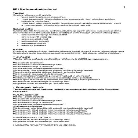 Maailmanuskonnot | DOC