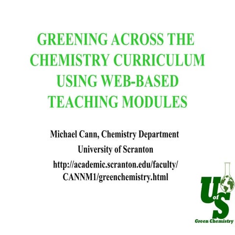Green chemistry principles and sustainability .ppt