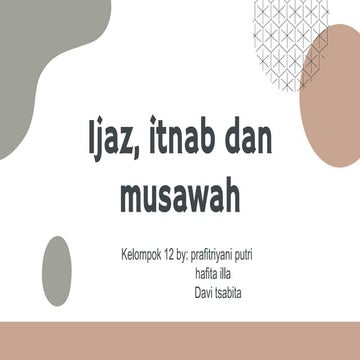 IJAZ ITNAB DAN MUSAWAH | PPT