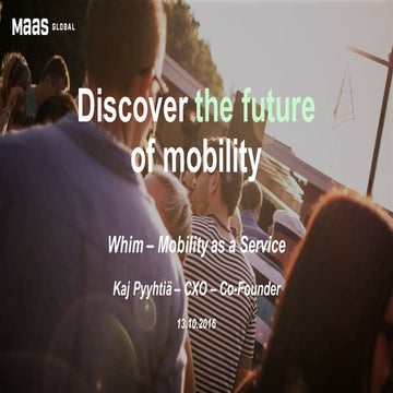 Whim - Mobility as a service | PDF