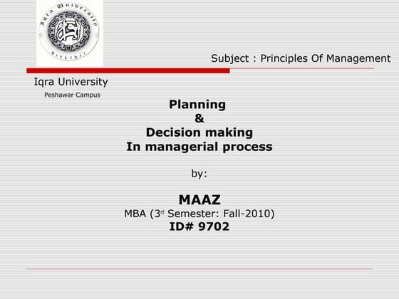 Decision Making (Engineering Management) | PDF