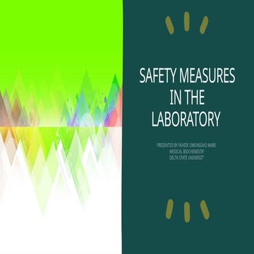 Safety measures in the Lab................ | PPTX
