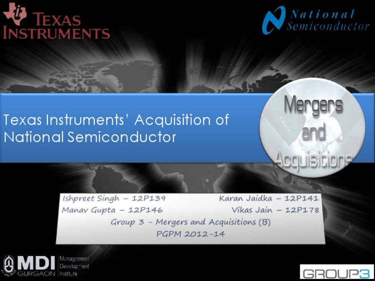 Texas Instruments’ Acquisition of National Semiconductor
