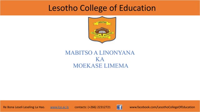 Lenyalo la sesotho | PPTX