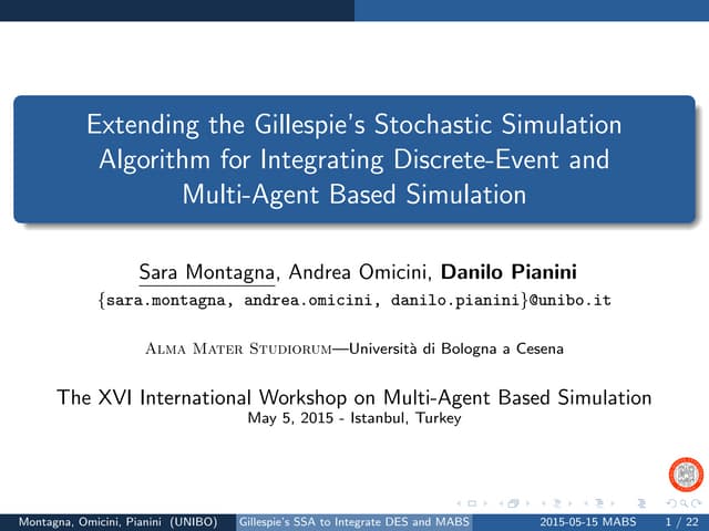 Extending The Gillespies Stochastic Simulation Algorithm For
