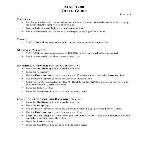 Mac1200 quick guide 2010 | DOC