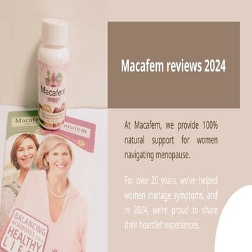 Macafem Reviews 2024 - Macafem for Menopause Symptoms | PPTX
