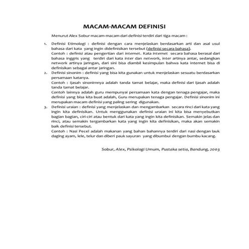 Macam definisi | PDF