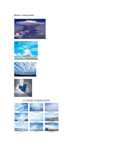 PRESENTASI AWAN untuk sekolah dasar .ppt