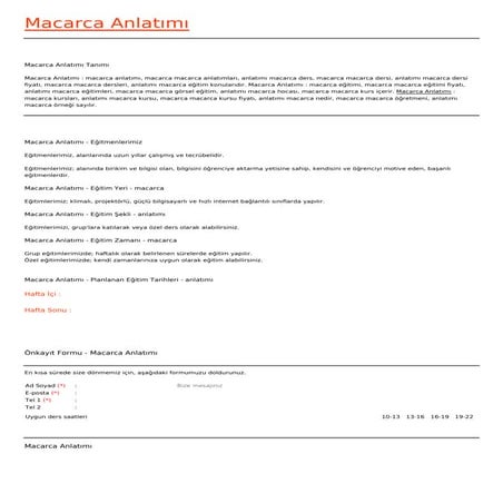 Macarca anlatimi | PDF