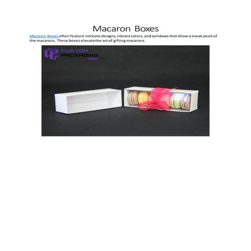 Macaron Boxes | PDF