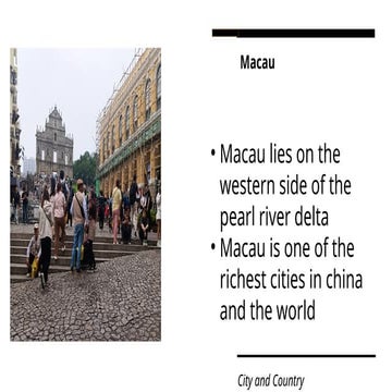 The history of macau and some beautiful pictures to go along with it | PPTX