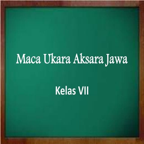 Maca ukara aksara jawa | PPTX