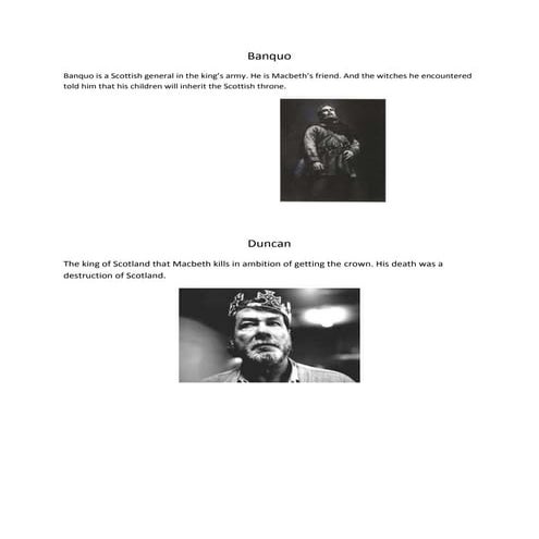 Macbeth characters | DOCX