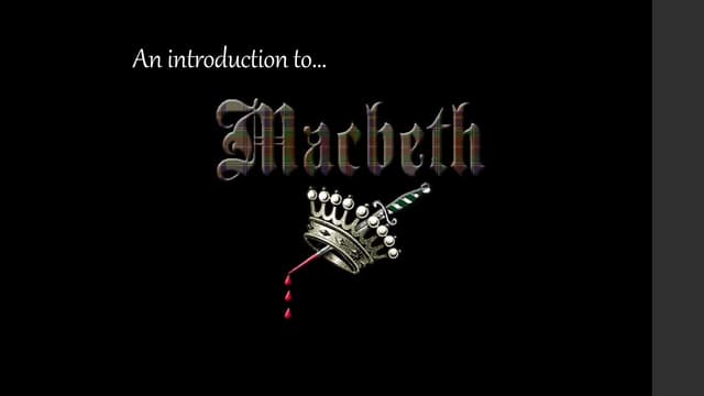 Shakespeare: Macbeth | PPTX