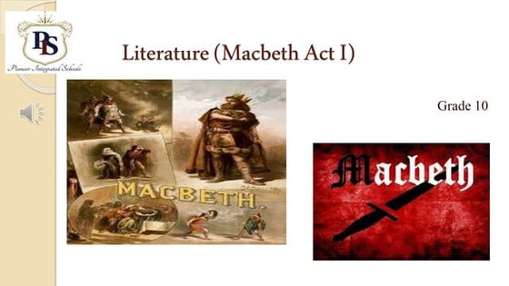 MACBETH plot character and theme for ISC class 11 and 12 | PPTX