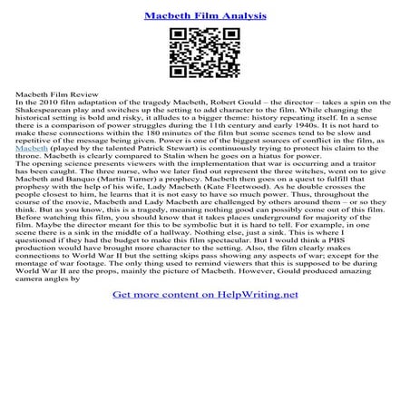 Macbeth Ambition Essay | PDF