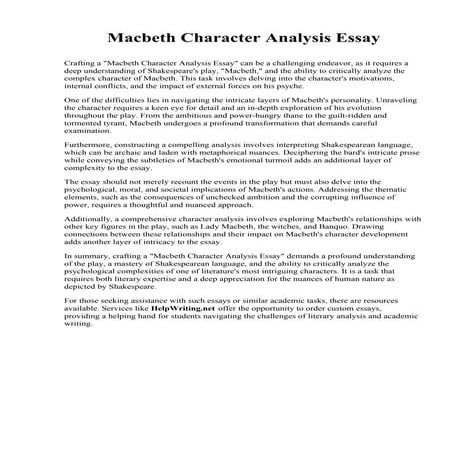 Macbeth Character Analysis Essay.pdf