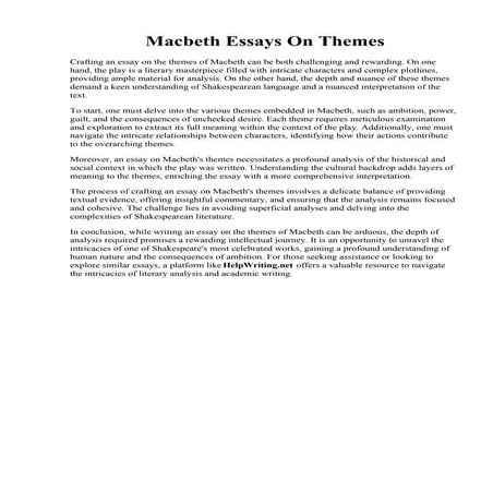 Macbeth Essays On Themes.pdf