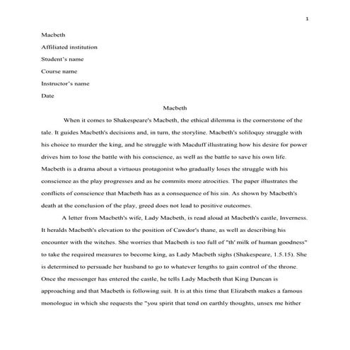 Shakespeare: Macbeth | PPTX