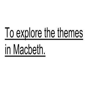 Macbeth Introduction for KS2 inc video links | PPT