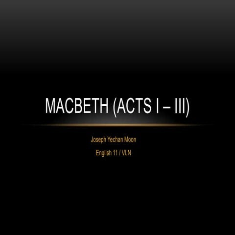 Macbeth presentation | PPTX