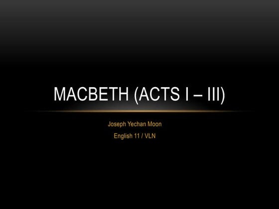 Macbeth | PPT | Fiction | Books and Literature