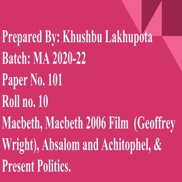 Macbeth presentation | PPT