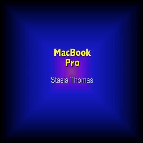 Design project product presentation "The all new Macbook pro" | PPTX
