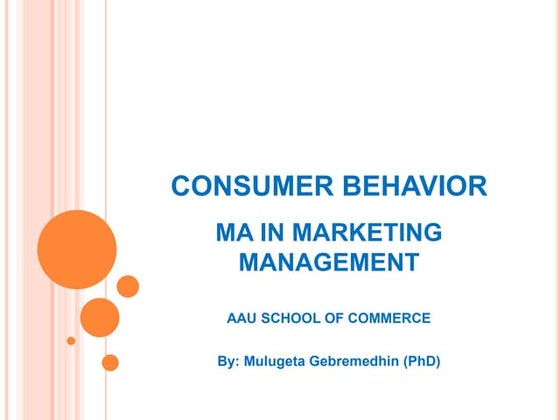 Model of consumer behaviour | PPT