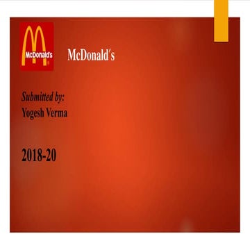 Mcdonald,s ppt | PPTX