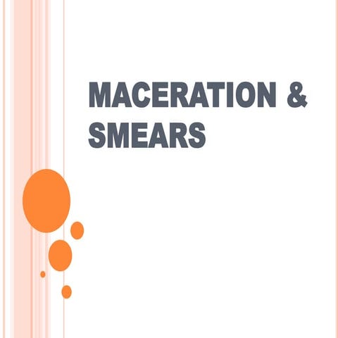 MACERATION AND SMEARS | PPTX